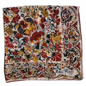 Nina Ricci | Accessories | Nina Ricci Floral Silk Scarf | Poshmark